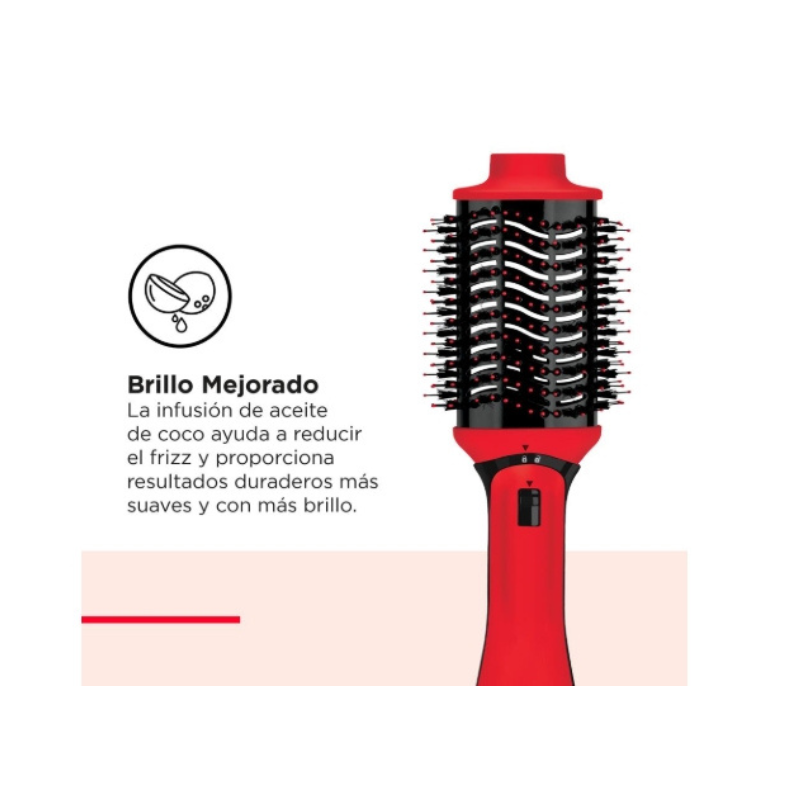 Secador Y Voluminizador Revlon One Step, Edición Smoothstay, Color Roj ...